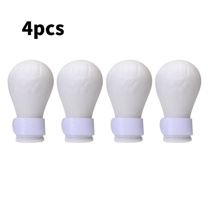 Кот защитный воротник с мягким пластиком для предотвращения царапаний и драки, белый 4 шт