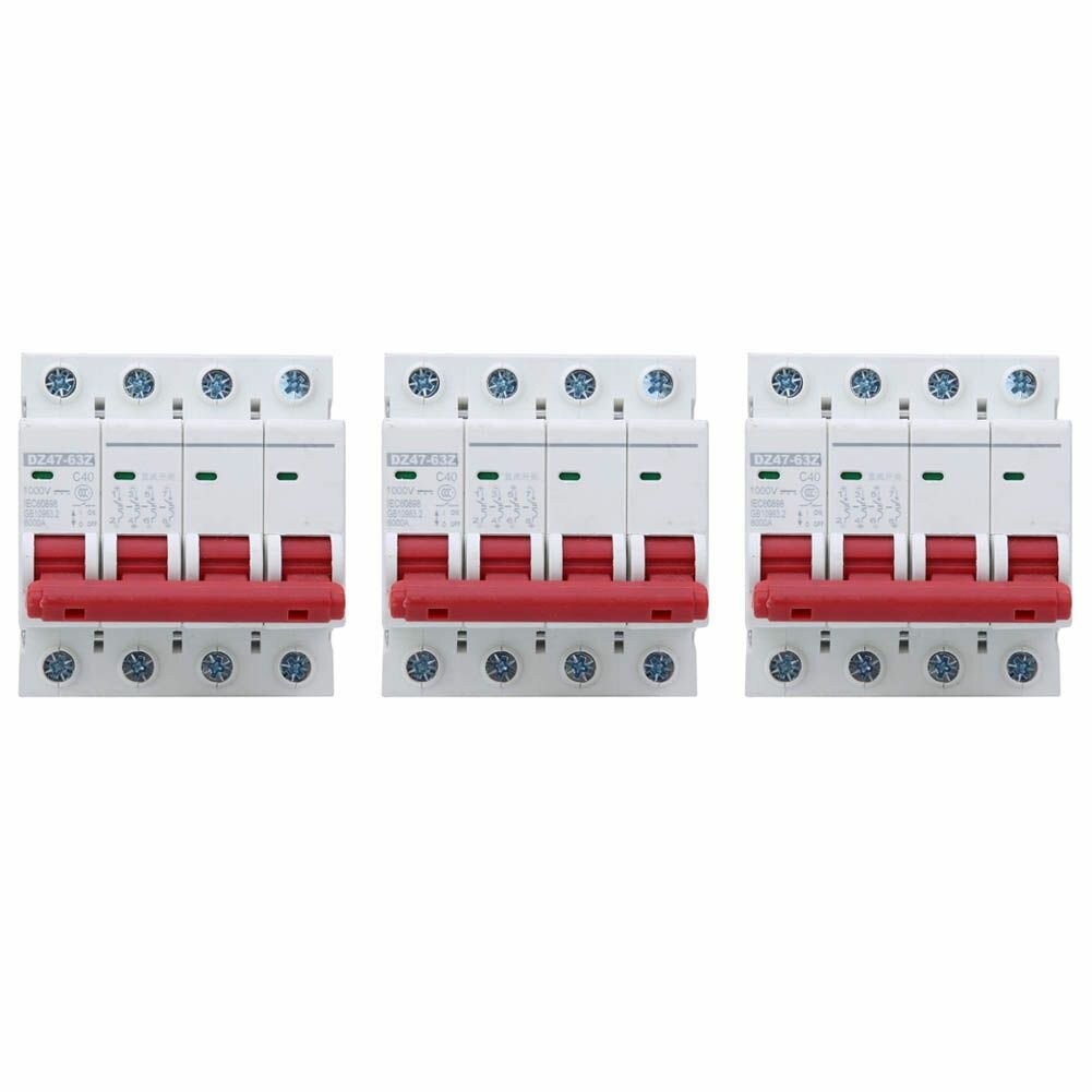 3 шт. DZ47-63Z DC1000V 4P MCB автоматический выключатель фотоэлектрический воздушный переключатель защита от перегрузки и короткого замыкания 40A