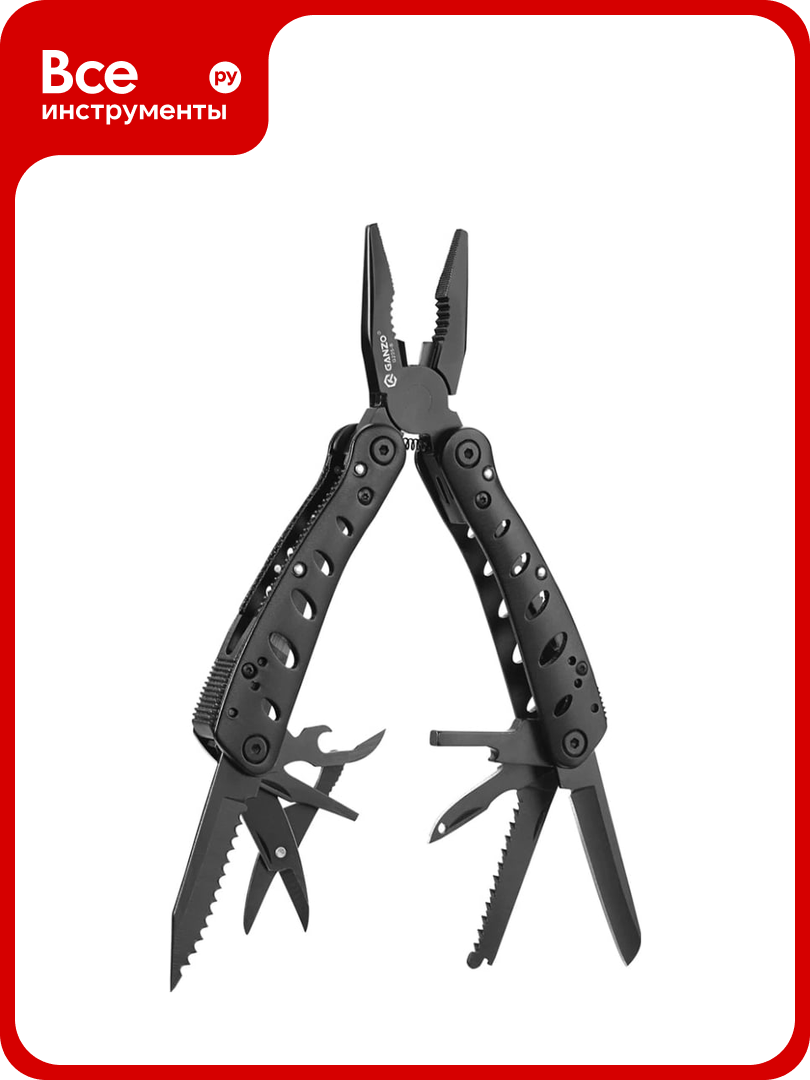 Мультитул Ganzo 25 в 1 G205-B, 250 г, облегчает работу
