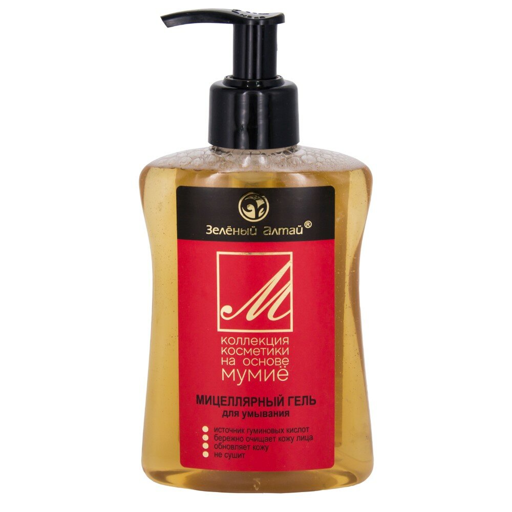 Зеленый алтай гель мицеллярный для умывания с мумие 250 мл