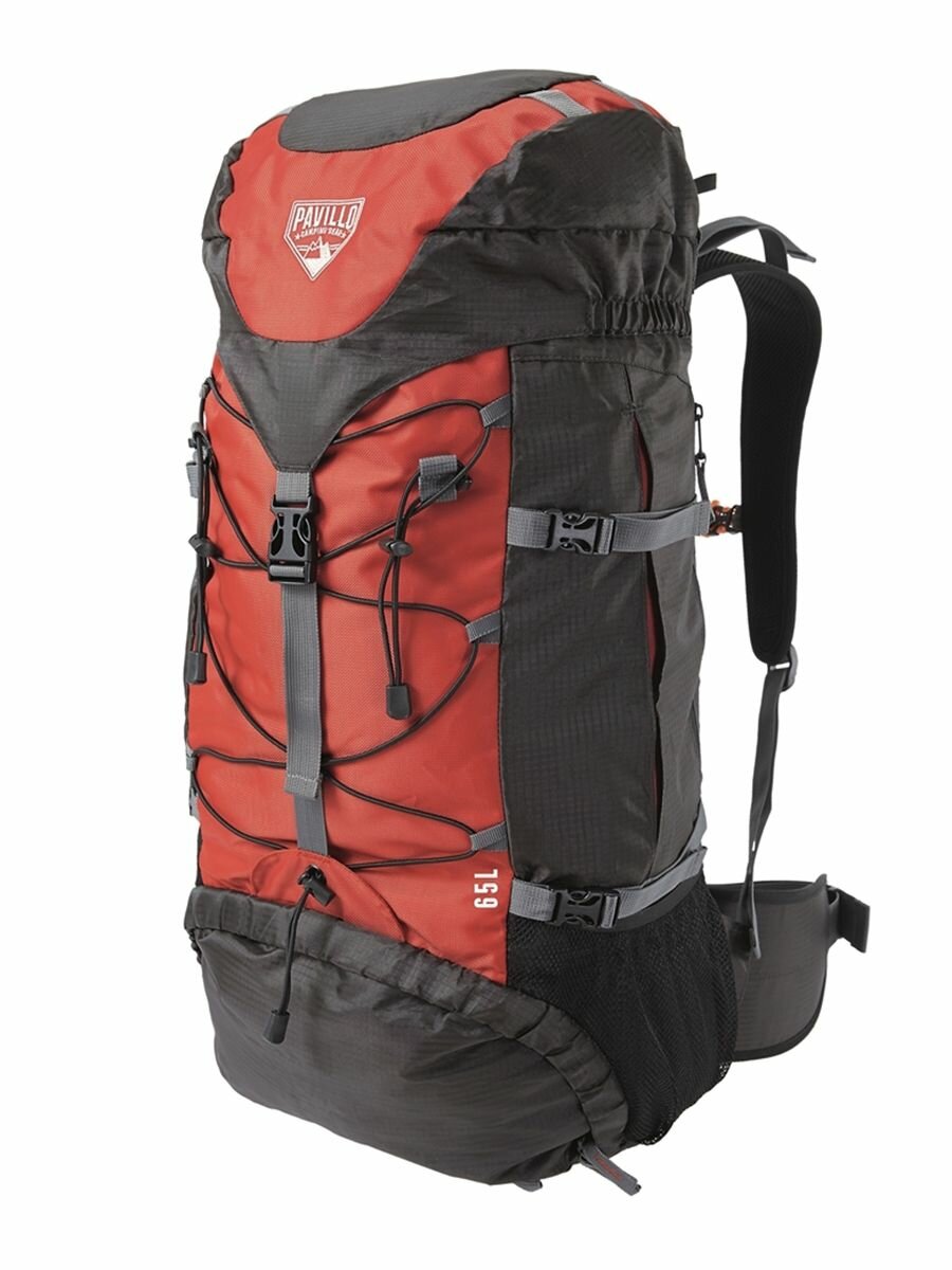 Рюкзак BestWay QUARI 65л, 70х33х28см красный, туристический, 68026