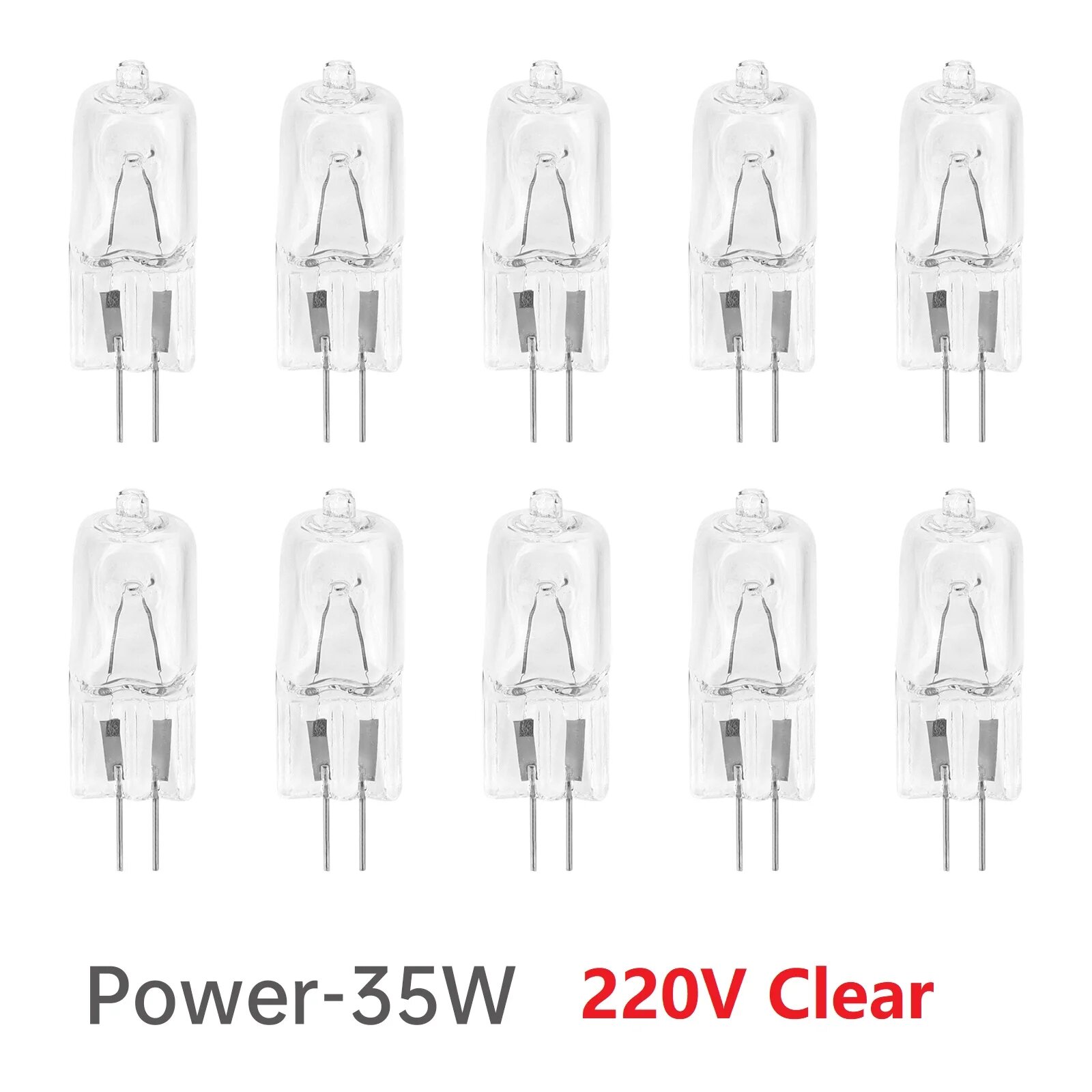 Галогенные лампы G4 12/24/220В 10/20/35/50Вт теплые белые 35W 220V Clear