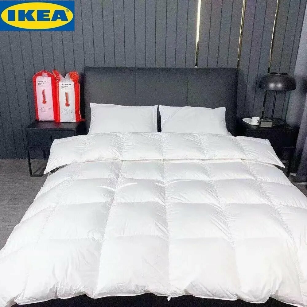 IKEA Одеяло Односпальный 150x200 см, Зимнее, с наполнителем Лебяжий пух, комплект из 1 шт