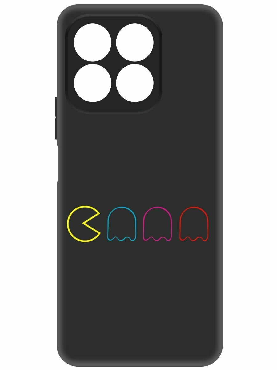 Чехол-накладка Krutoff Soft Case Пакман для Honor X6b черный