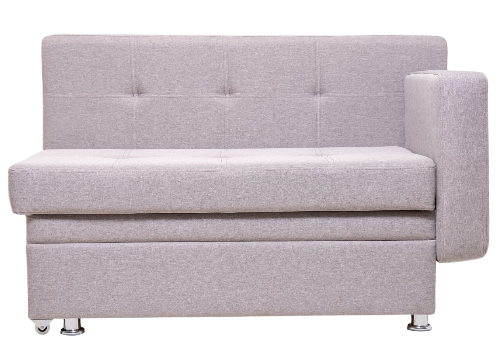 Диван-трансформер "Крокус" бежевый, рогожка китон-02, 125 x 67 x 88 см. кухонный, со спальным местом еврокнижка 200x60