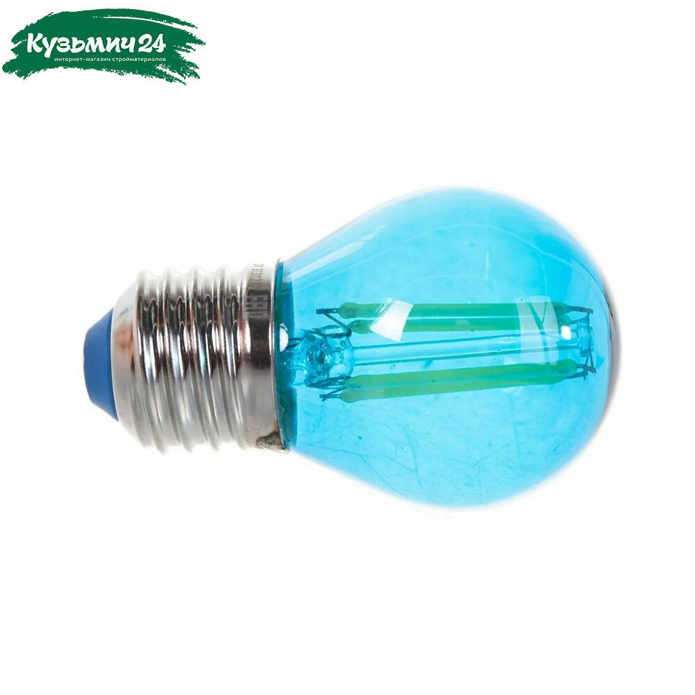 Лампа светодиодная Uniel LED-G45-5W/BLUE/E27 шар, 5 Вт, E27, синий свет