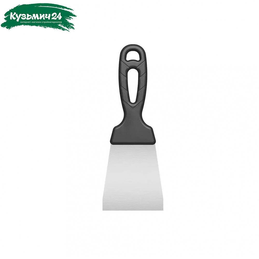 Шпатель гладкий Акор Эксперт 420 00 080, нержавеющая сталь, пластик, 80 мм, 2 шт.