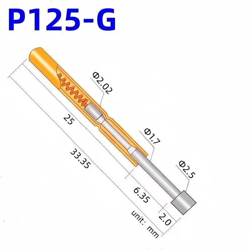 Латунный пружинный тестовый щуп P125