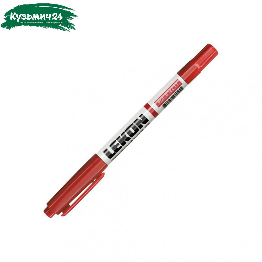 Маркер перманентный Lekon Duo двухсторонний, быстросохнущий, красный