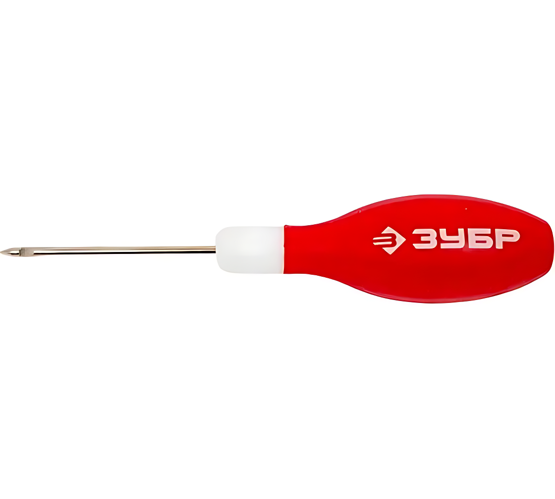 Шило хозяйственное, длина 100 мм, d 6 мм, // ЗУБР, цвет красный