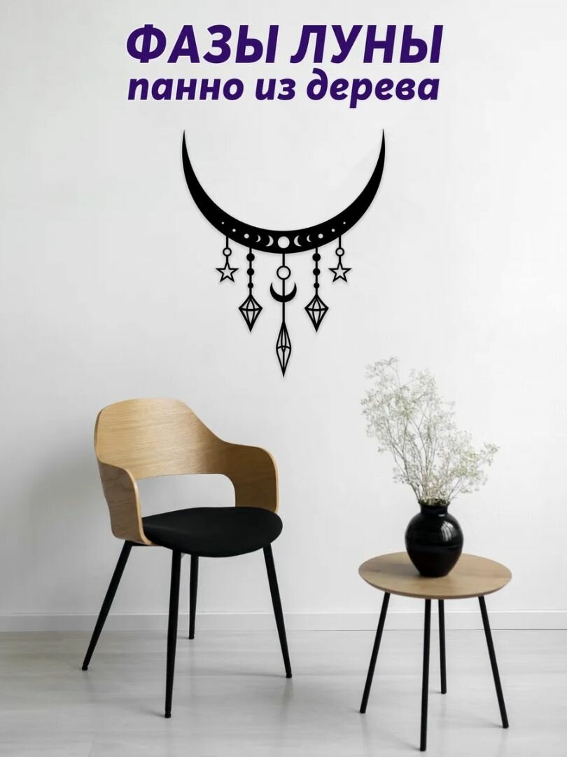 Фазы луны панно на стену, декорация настенная, декор для интерьера