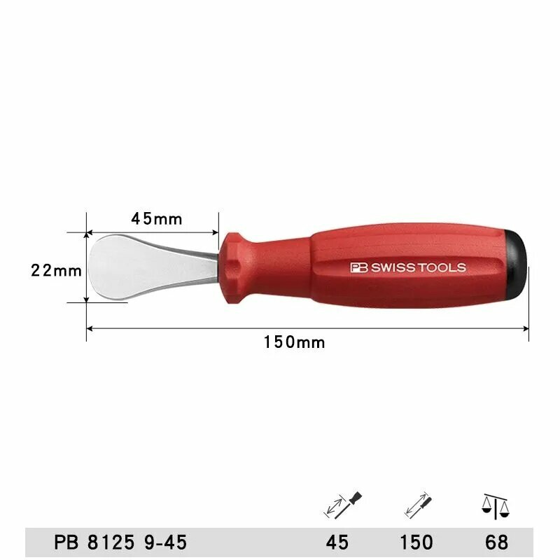 PB Swiss TOOLS короткая плоская отвертка, монетоприемник, пластиковый болт для заглушек, аксессуары для инструментов, 8125.9-45