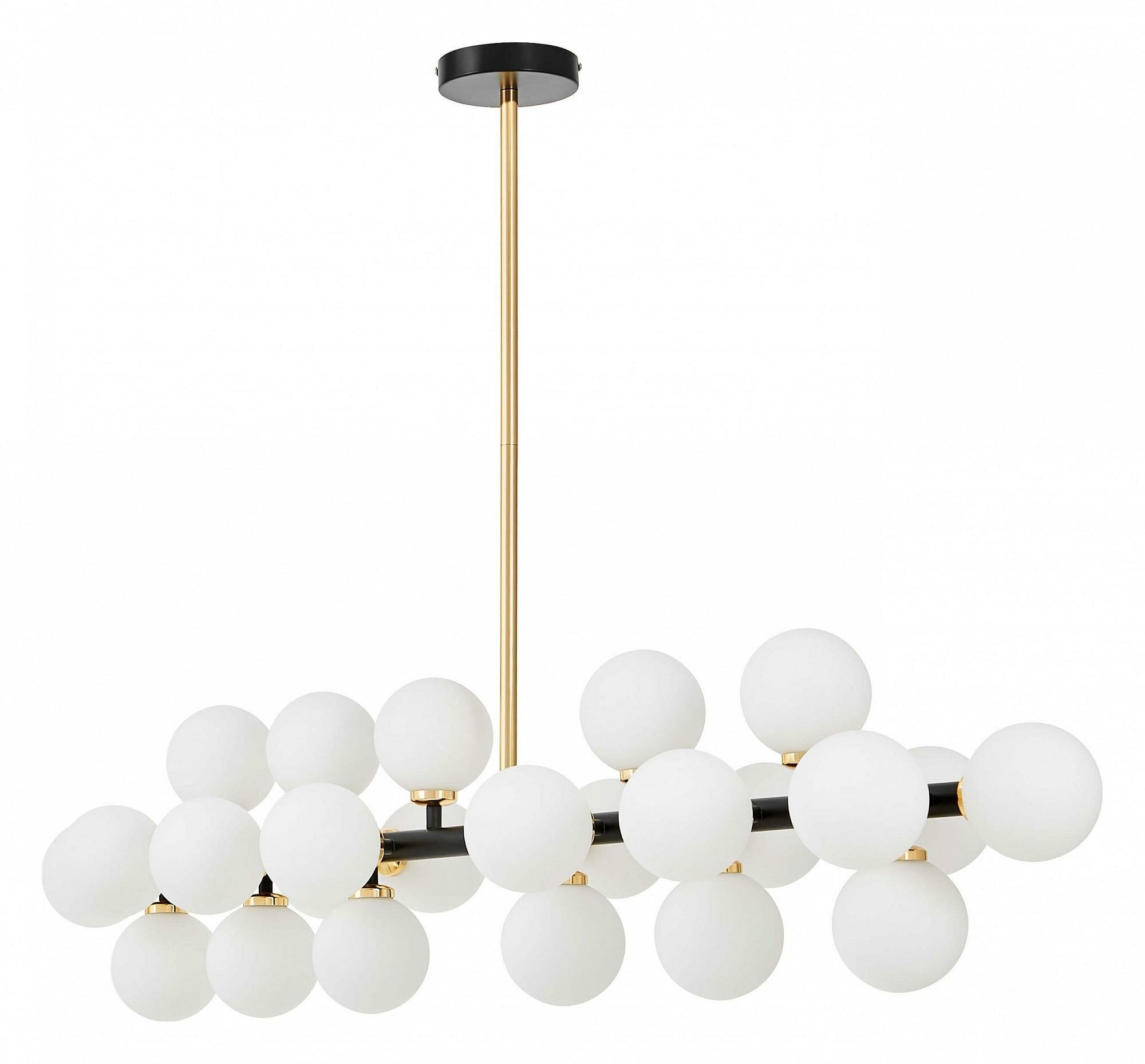 Люстра на штанге LUMINA DECO MARSIADA LDP 6033-24 BK+GD Галогенные, Светодиодные Модерн