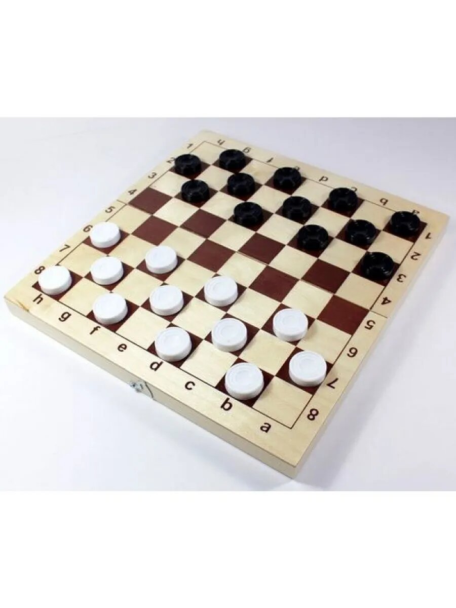 Игра настольная /Шахматы и шашки/ (деревянная коробка, плас