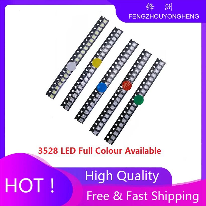 ДONG YU YUAN 3528 1210 SMD светодиоды White 100pcs