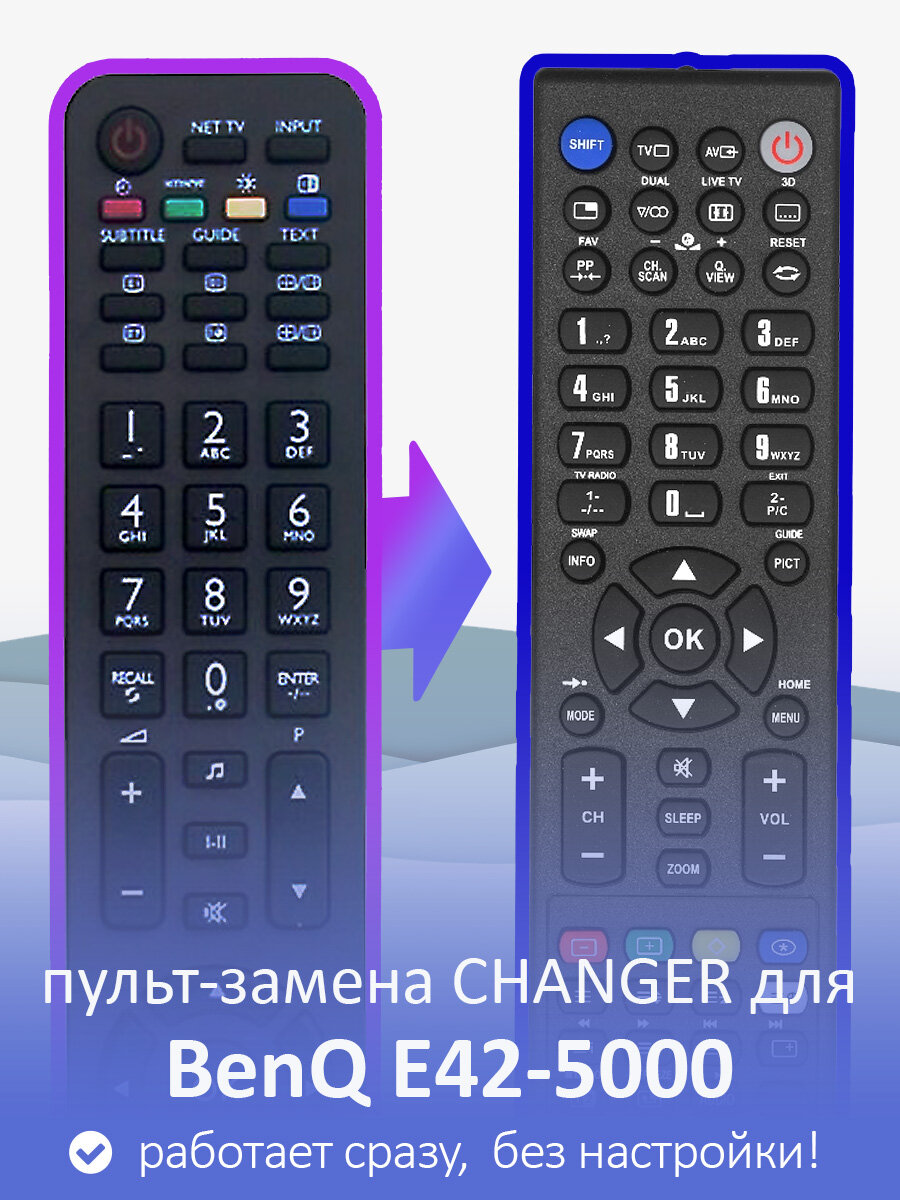Пульт-замена для BenQ E42-5000