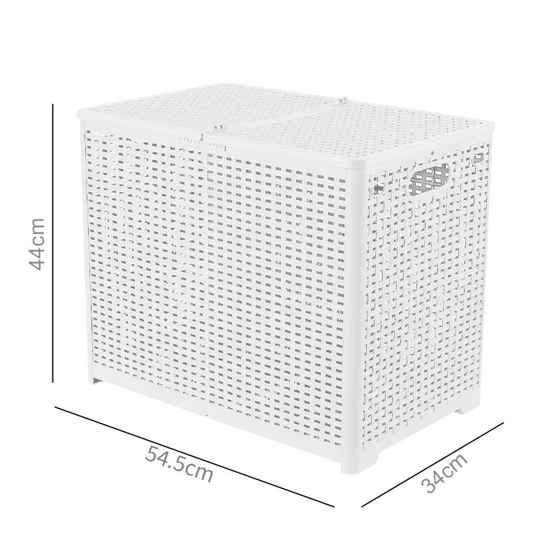 Японский стиль корзины для грязного белья с крышкой, разделенная складная корзина для белья, пластиковый органайзер для хранения грязной одежды в ванной