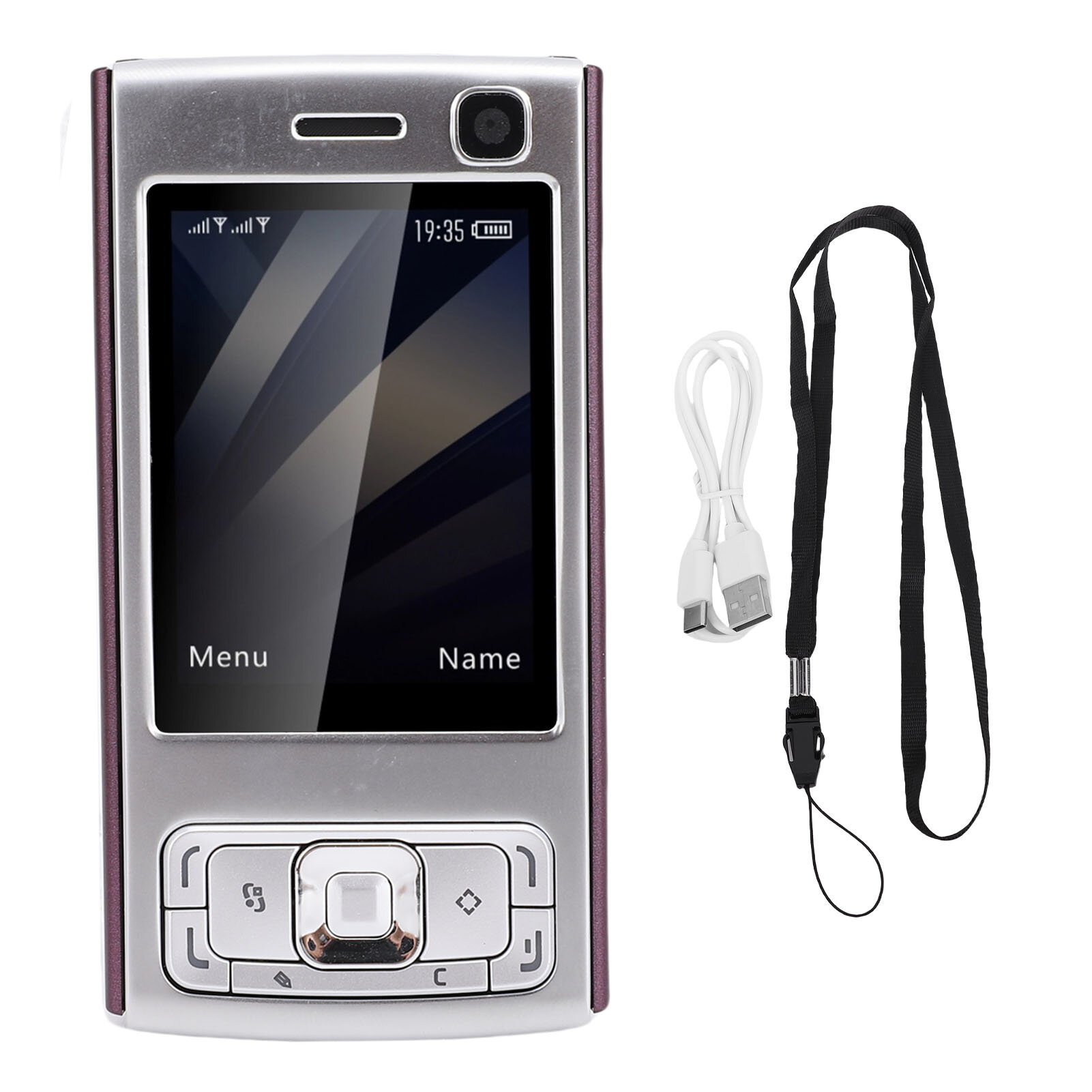 Разблокированный слайдер мобильный телефон 2G GSM 2,0 -дюймовый экран 1000 мАч аккумулятор громкий динамик двойной сотовый телефон mp3 Mp4 Player Purple