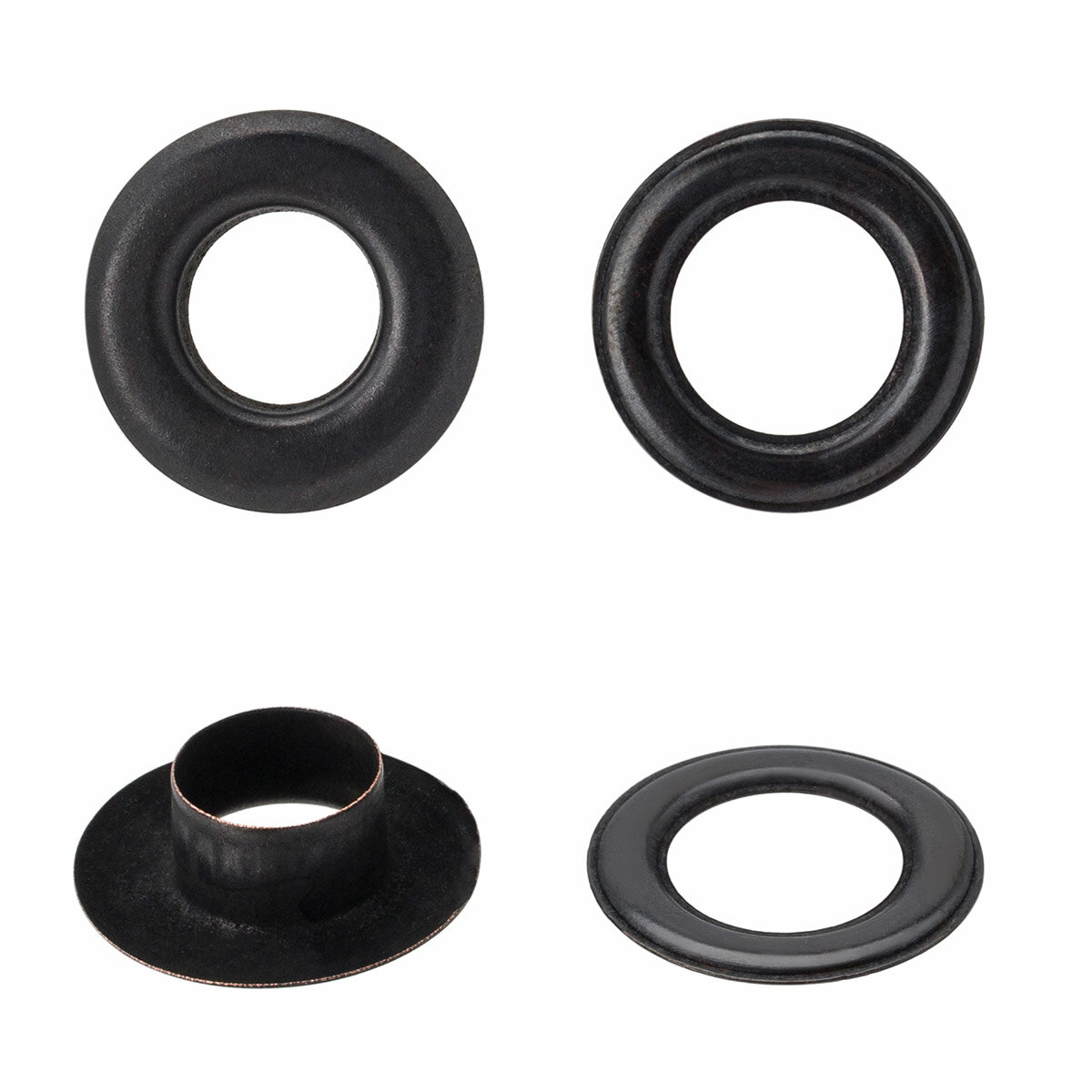 Люверсы для штор (d-9,2мм, h-6,32мм) металл (уп.~100шт) (оксид), 100 шт