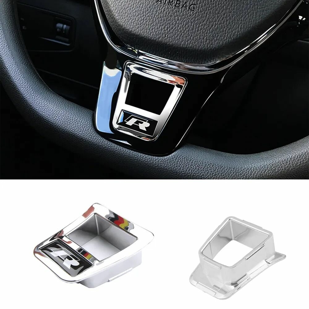 Накладка на руль, хромированная отделка, подходит для Volkswagen VW Passat Atlas Touran Jetta Polo Golf/GTI MK7 Tiguan 2016 2017 2018 2019