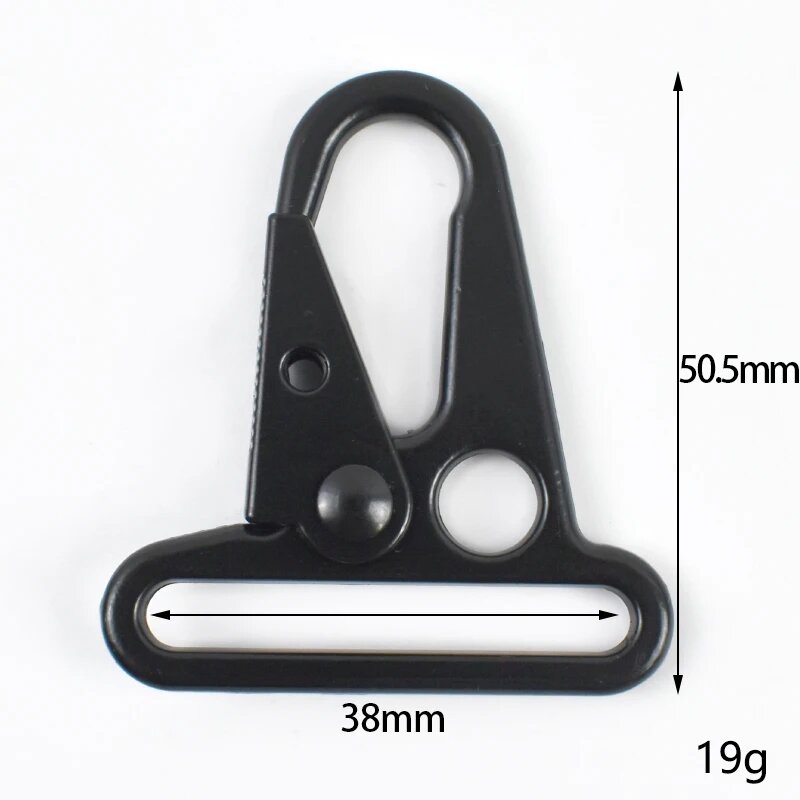Металлические карабины Meetee 15-38 мм черные 5/10/20 шт 5Pcs, BF355-BlackA-38mm