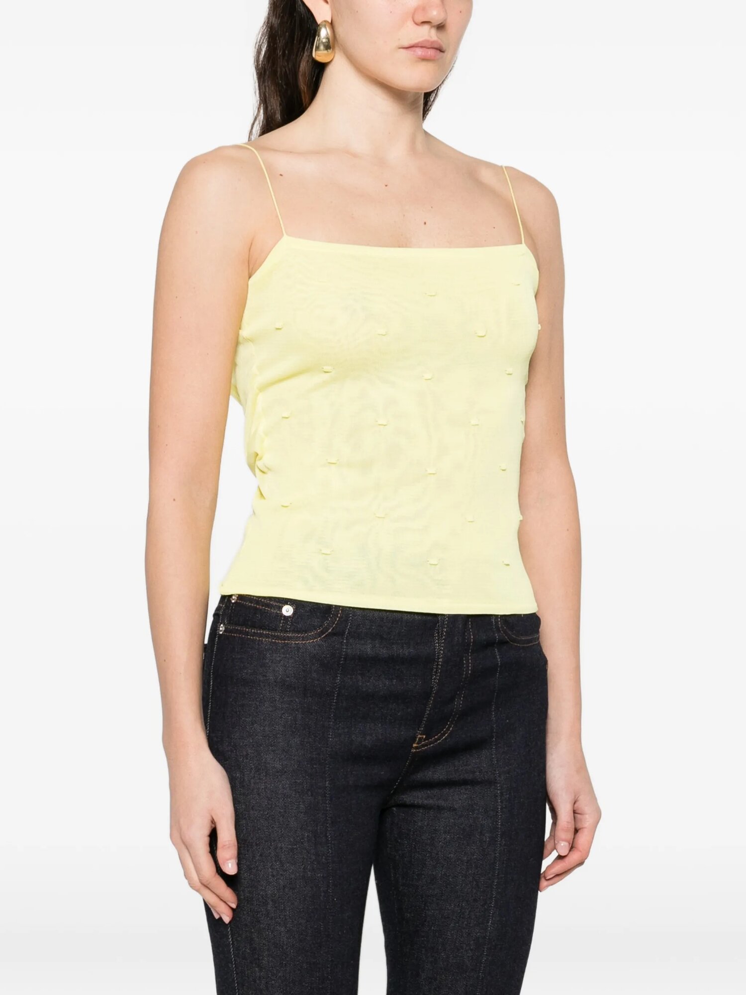 Топ Jacquemus Plumetis, размер 42 EU, yellow — фото 1