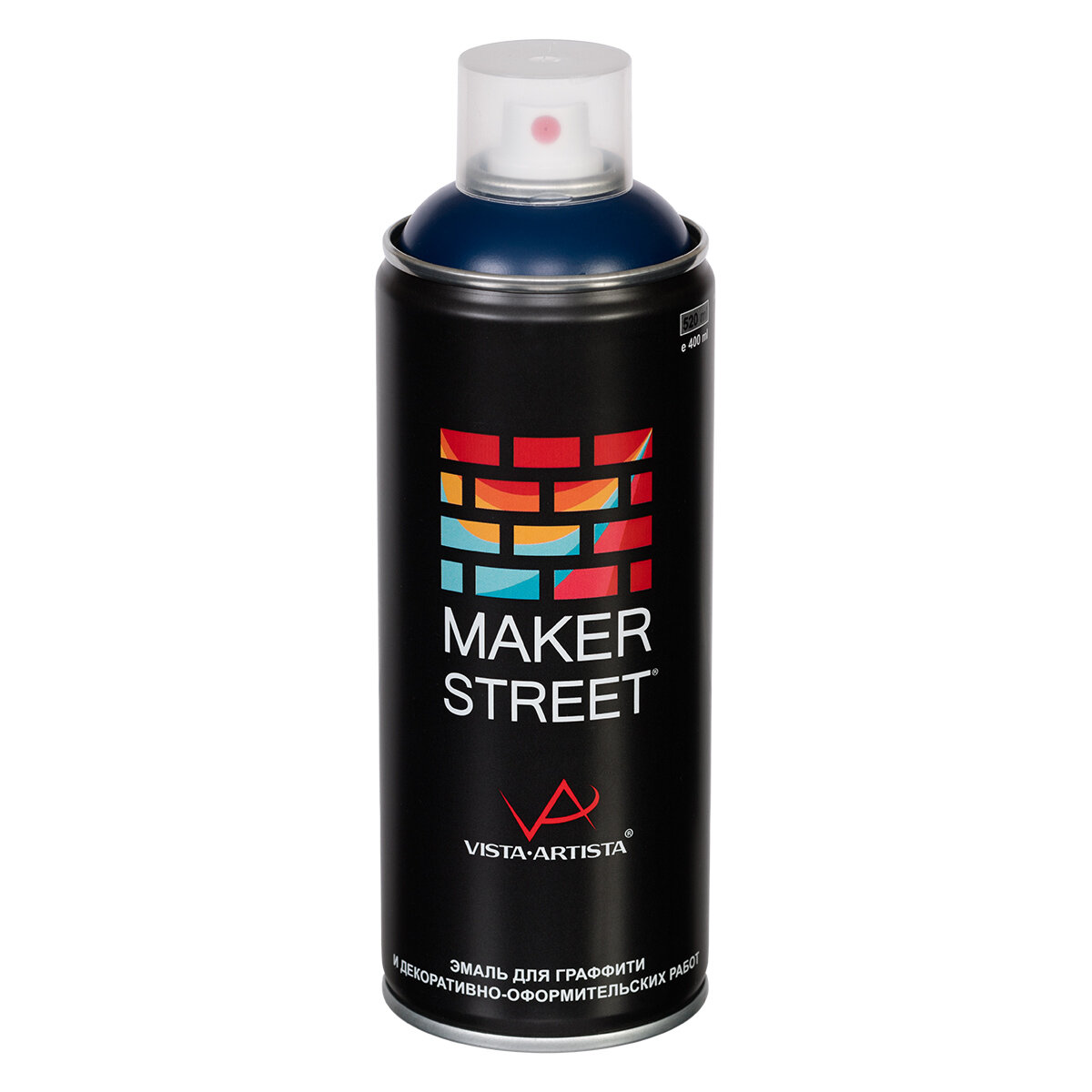 MAKERSTREET краска эмаль для граффити и декоративно-оформительских работ, аэрозоль 400 мл, 509 Черный индиго, MS400