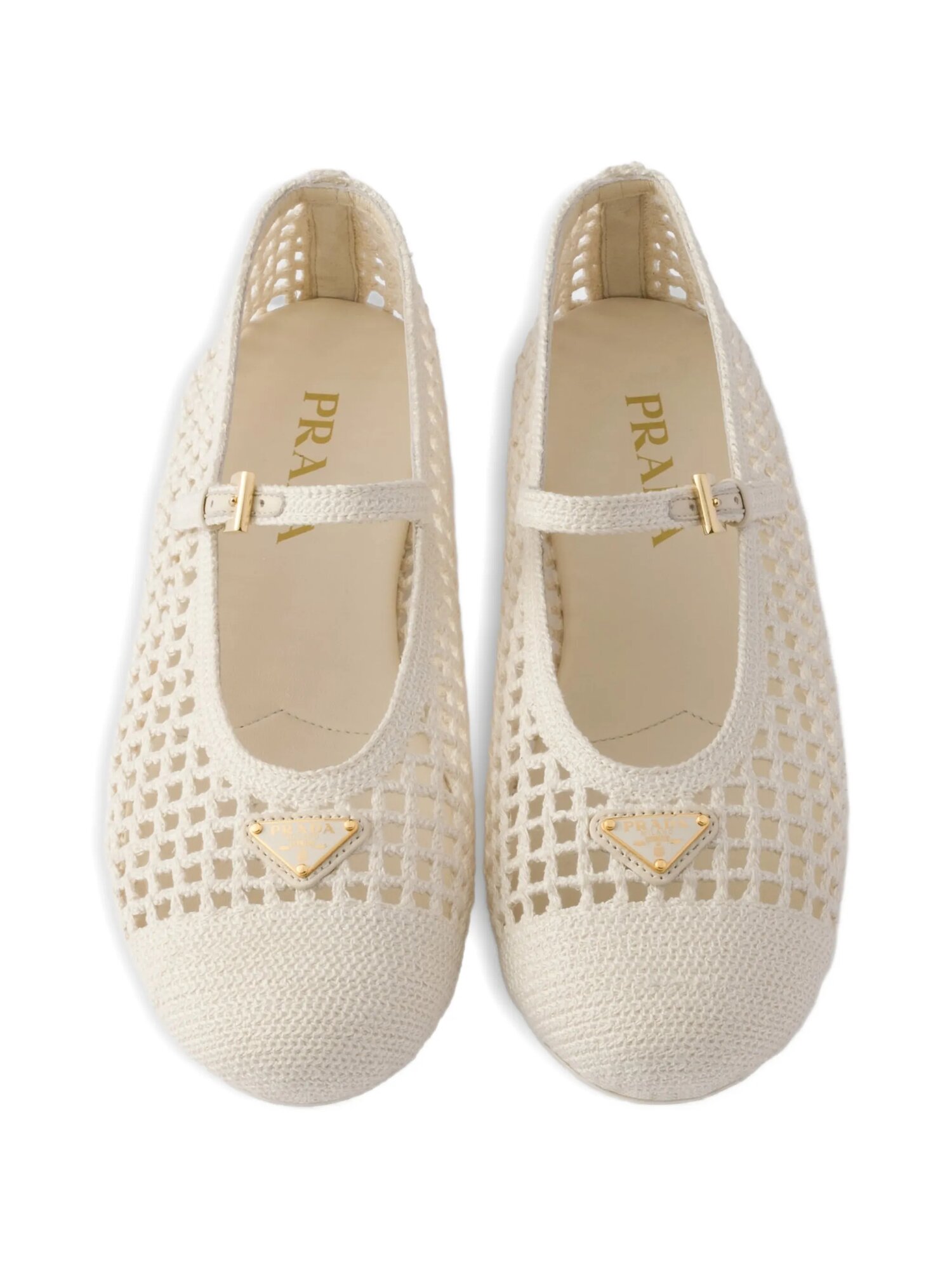 Балетки Prada Crochet ballet flats, размер 40 EU, разноцветный — фото 1