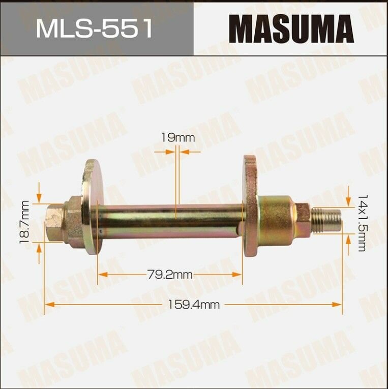 MLS-551 Болт эксцентрик TOYOTA 02- рег. сход-развала.