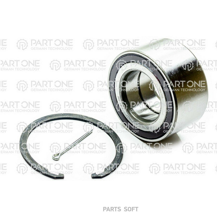 Подшипник ступичный front, MITSUBISHI ASX 10>, OUTLANDER II 06>, CITROEN C-CROSSER 07>, PEUGEOT 4007 07>, DODGE CALIBER 06>, 43x80x40, with ABS от официального дистрибьютора, PART-ONE, артикул 1BK235