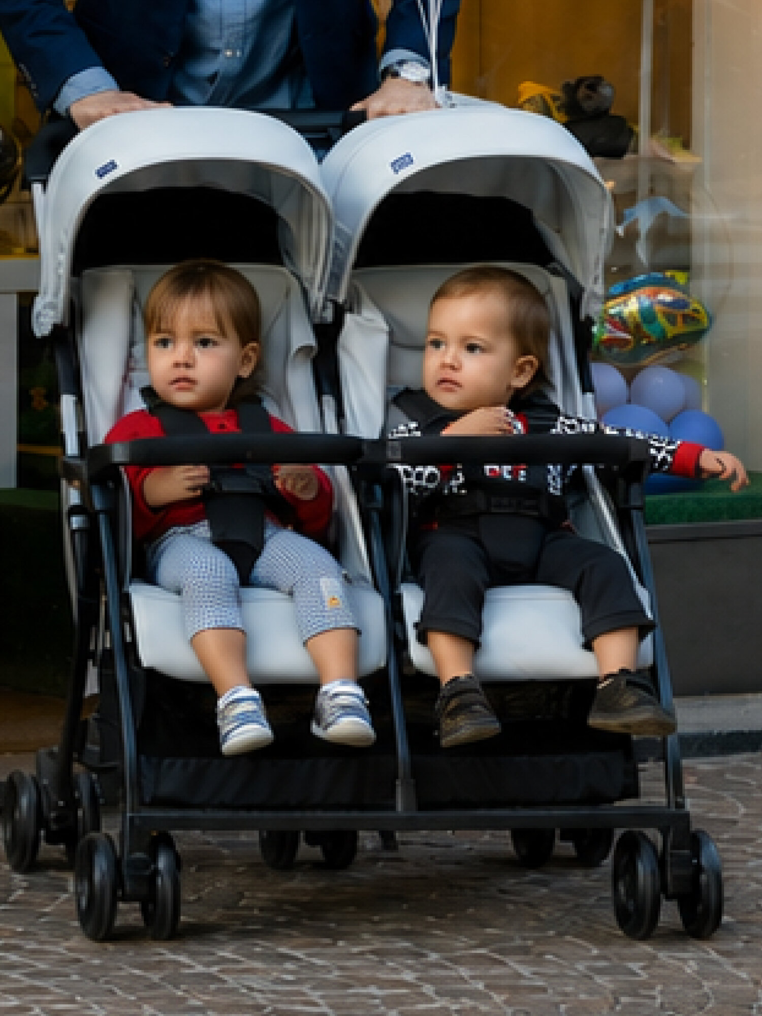 Прогулочная коляска для двойни Chicco Ohlala Twin от 0 месяцев до 3 лет Silver Cat