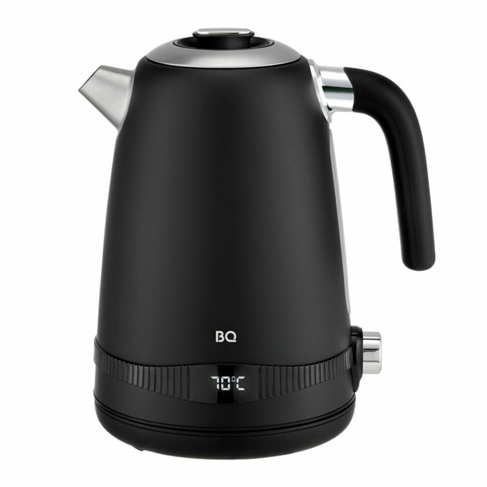 Чайник BQ (БИ-КЬЮ) KT1724SW, 1,7 л, 2200 Вт, закрытый нагревательный элемент, терморегулятор, черный, 86195511, 457555