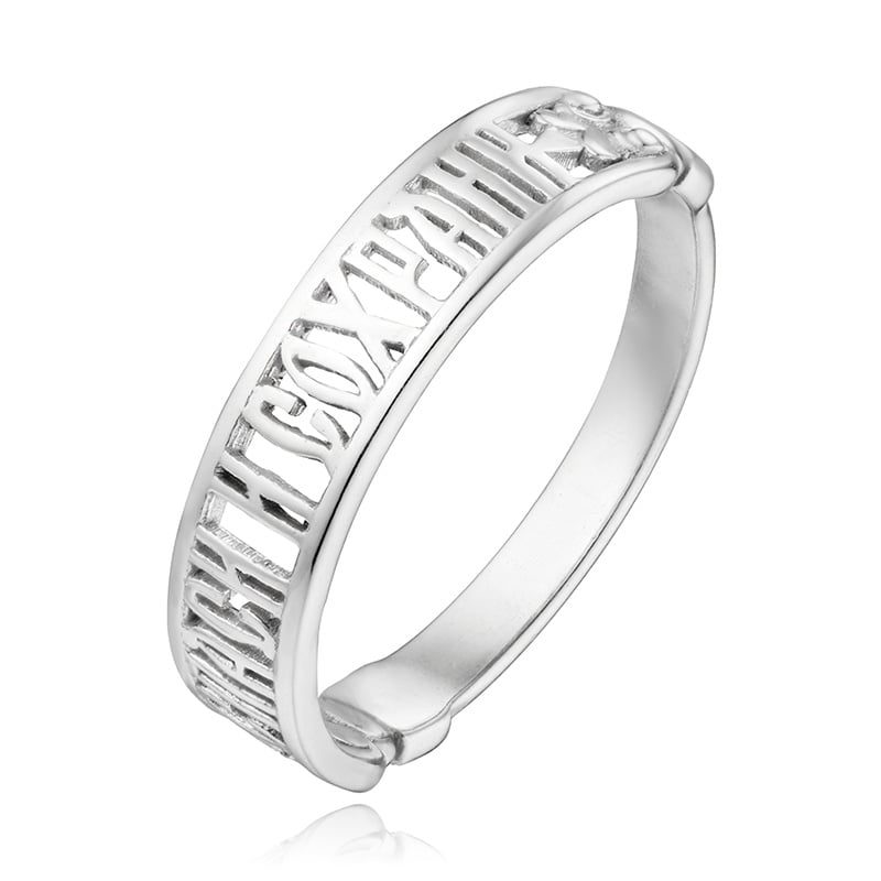 Кольцо широкое, серебро, 925 проба, родирование, фианит