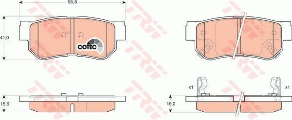 Колодки тормозные задние TRW GDB3284 с высоким качеством