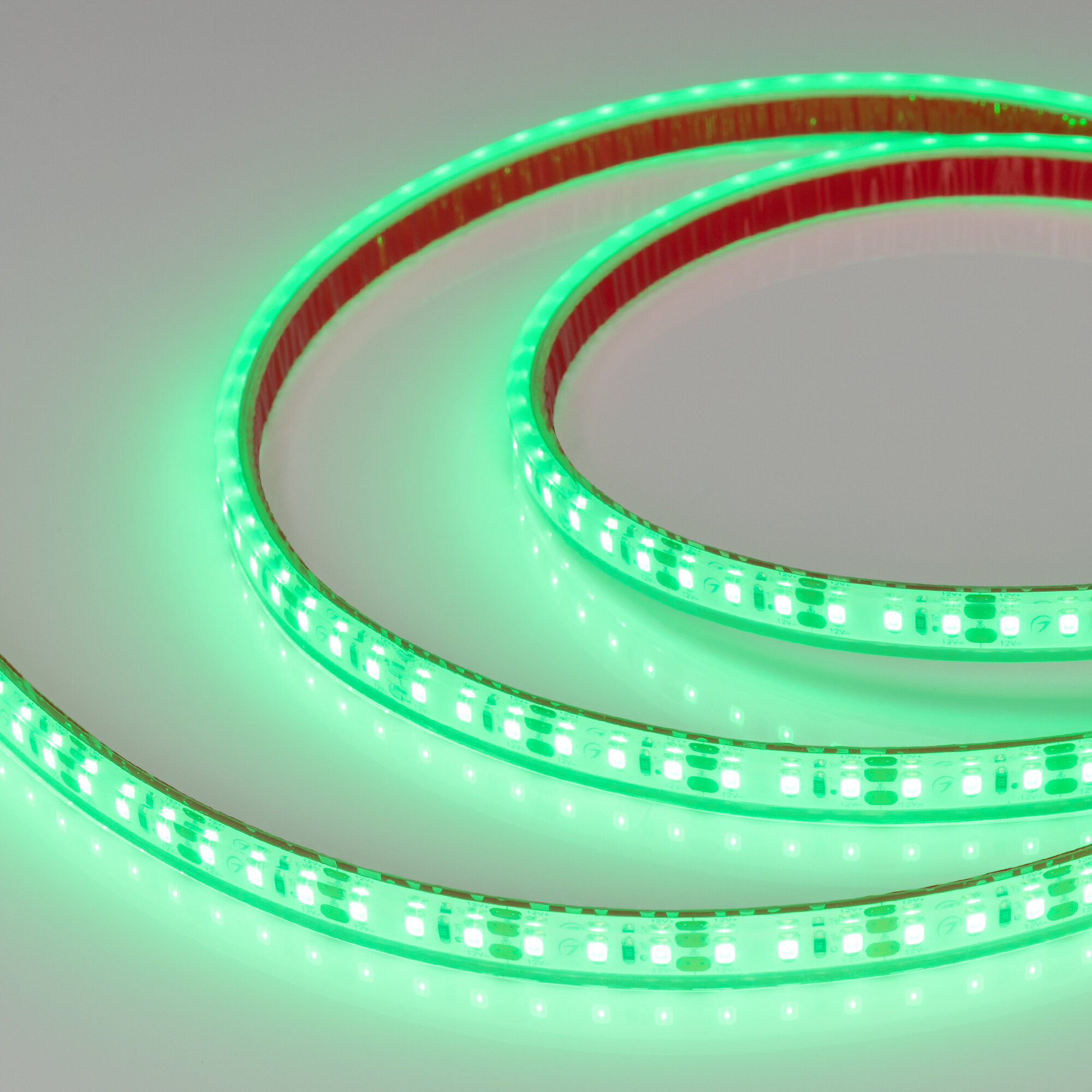 Светодиодная Лента герметичная RTW-PFS-A120-11mm 12V Green (9.6 W/m, IP68, 2835, 5m) (Arlight, 9.6 Вт/м, IP68) 033792