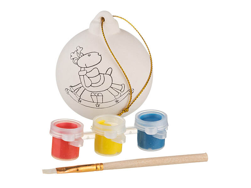 Набор для раскрашивания Шар олененок 12*6,7*17,5см Елочная игрушка, краски, кисть KSG-117-227-sale