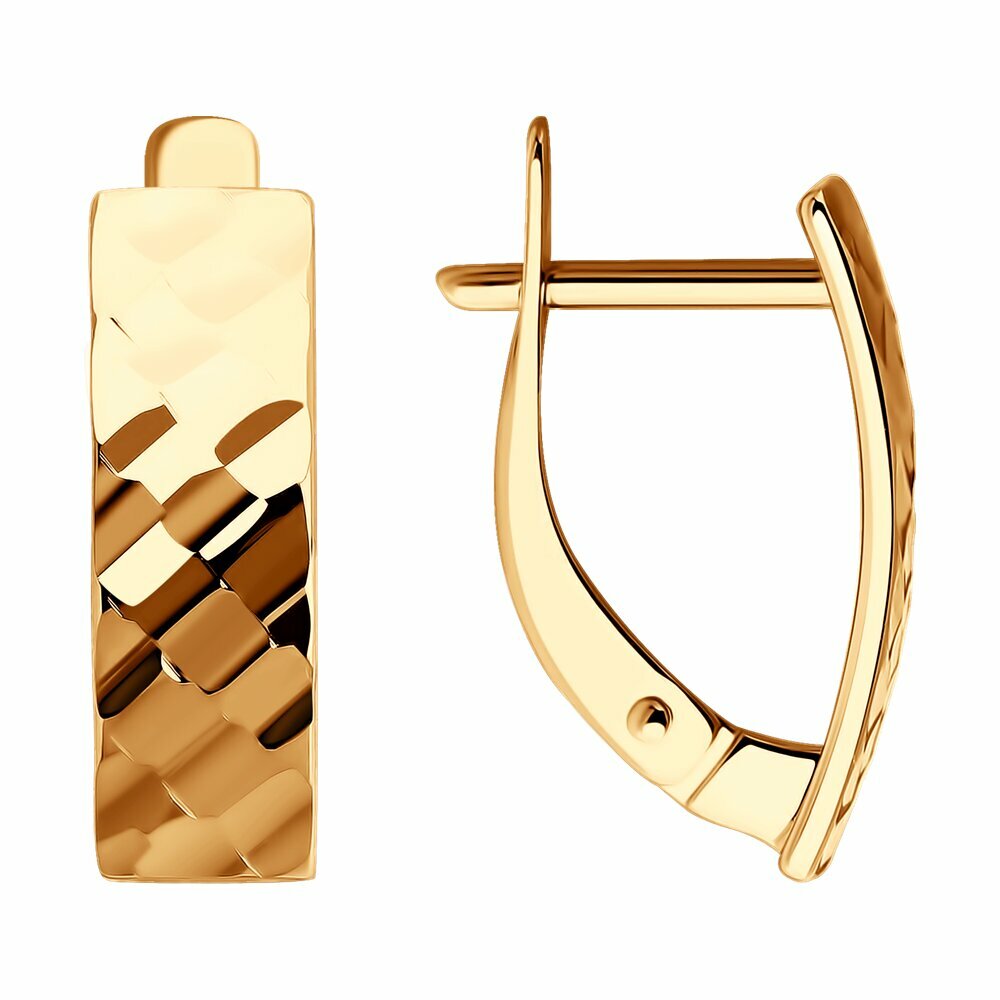 Серьги, красное золото, 585 проба