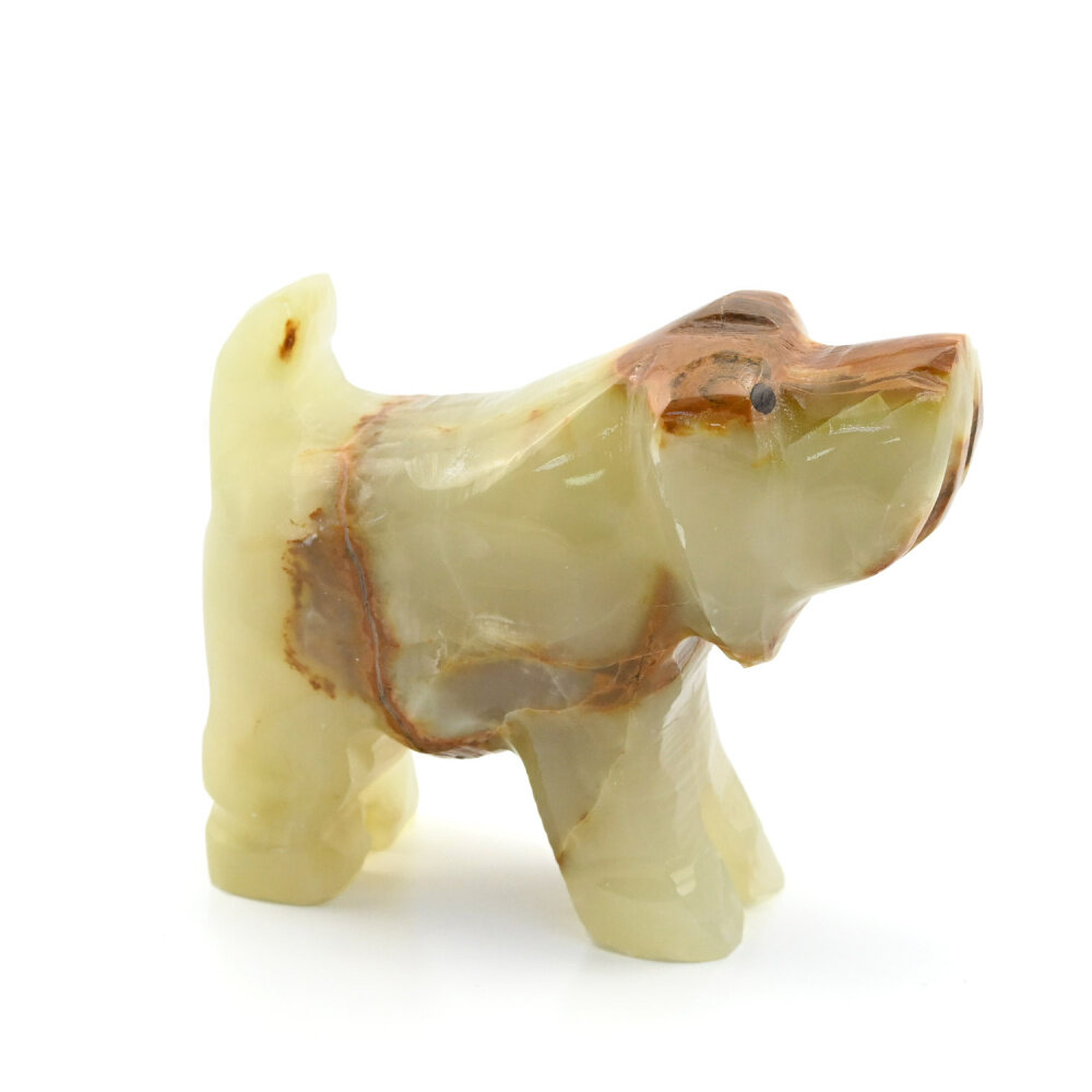 Собака из оникса №3 (7,5*3*6,5см) .
