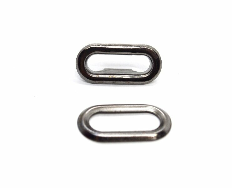 Люверс овальный 10 мм (сталь)(уп.10 шт.) цв. Черный Никель Proknopka