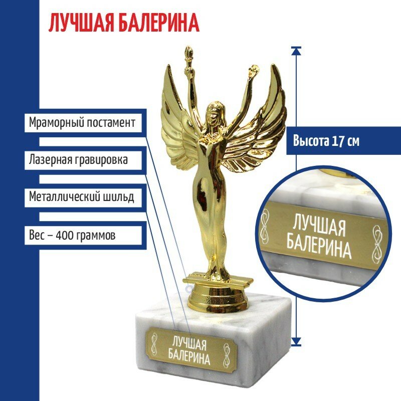 Статуэтка награда Жен. "Лучшая балерина" (17 см)