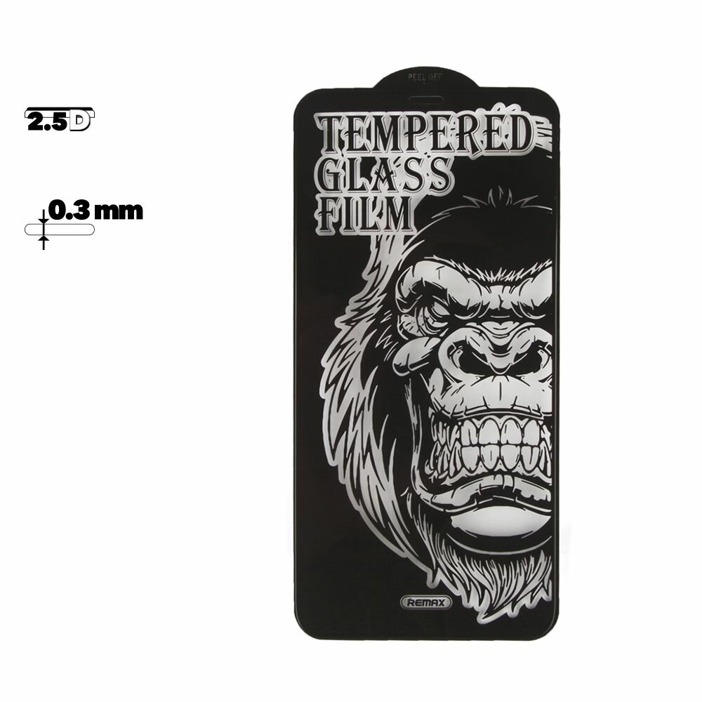 Защитное стекло Remax GL-09 Perfect для телефона Apple iPhone 11 Pro Max, XS Max, 2.5D, 0.3мм, 9H, черный рамка