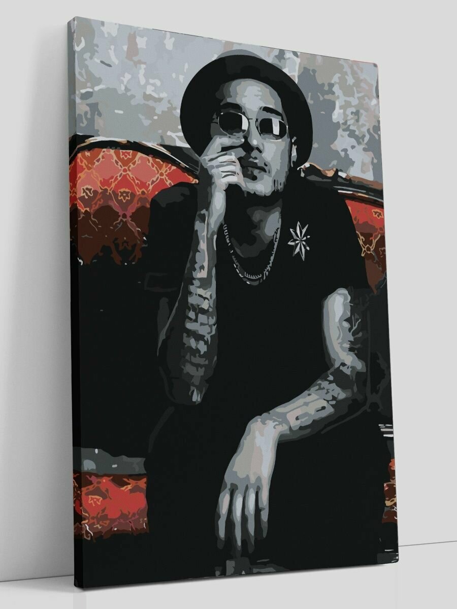 Картина по номерам на холсте с подрамником," Певец, рэпер Скриптонит", 40х60 см