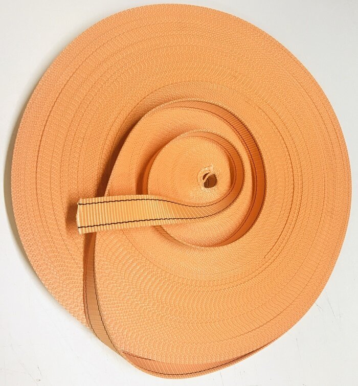 Стропа ременная /лента стропа / техническая синтетика оранжевая ширина 36 мм длина 100 метров прочная легкая крепление грузов усиление текстильных изделий ДомовоД ЛТПЭ36-100