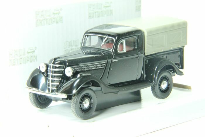 Горький 61-415 с тентом, черный, масштабная модель коллекционная