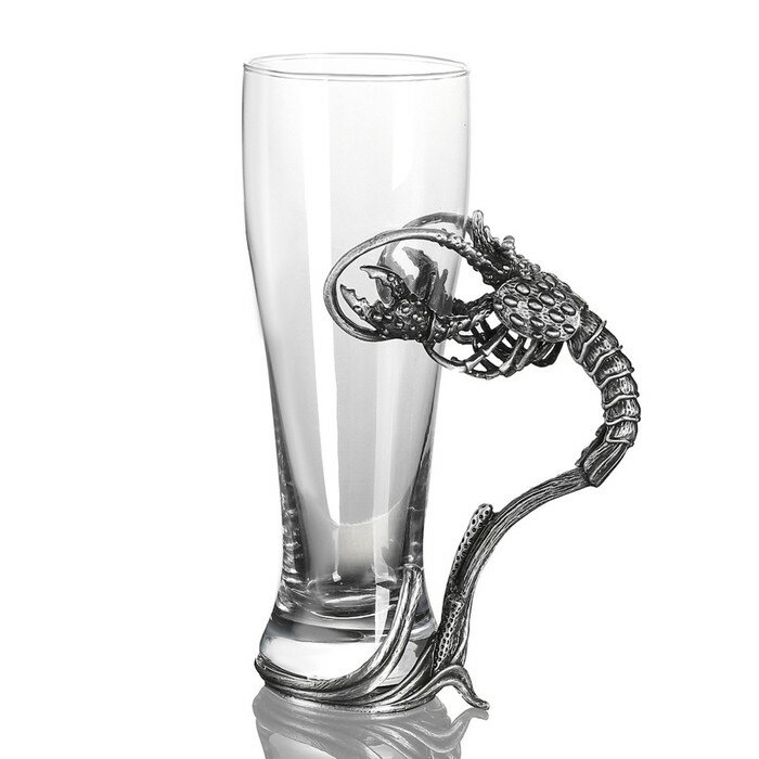 Бокал для пива "Рак", серебро