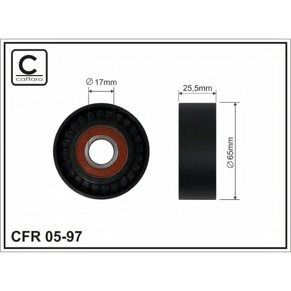 CAFFARO 05-97 (1125419 / 1201181 / C2S27002) ролик натяж-ля ремня