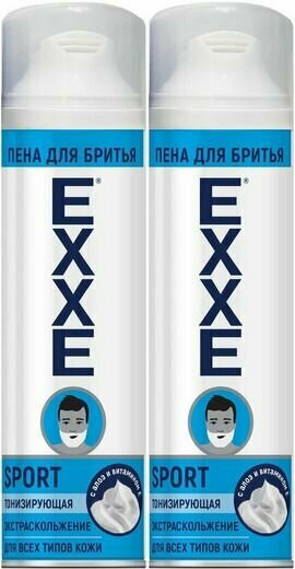 EXXE Пена для бритья Sport Тонизирующая, 200 мл 2 шт