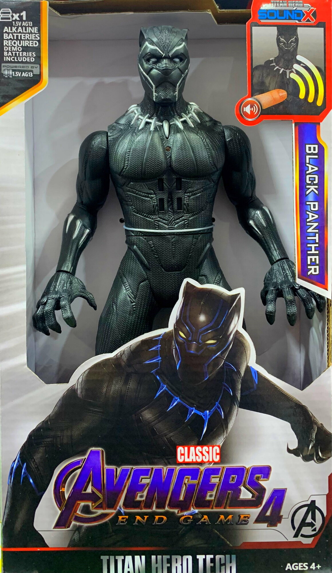 Супергерой Черная Пантера 30 см Большая фигурка супергероя Чёрная Пантера