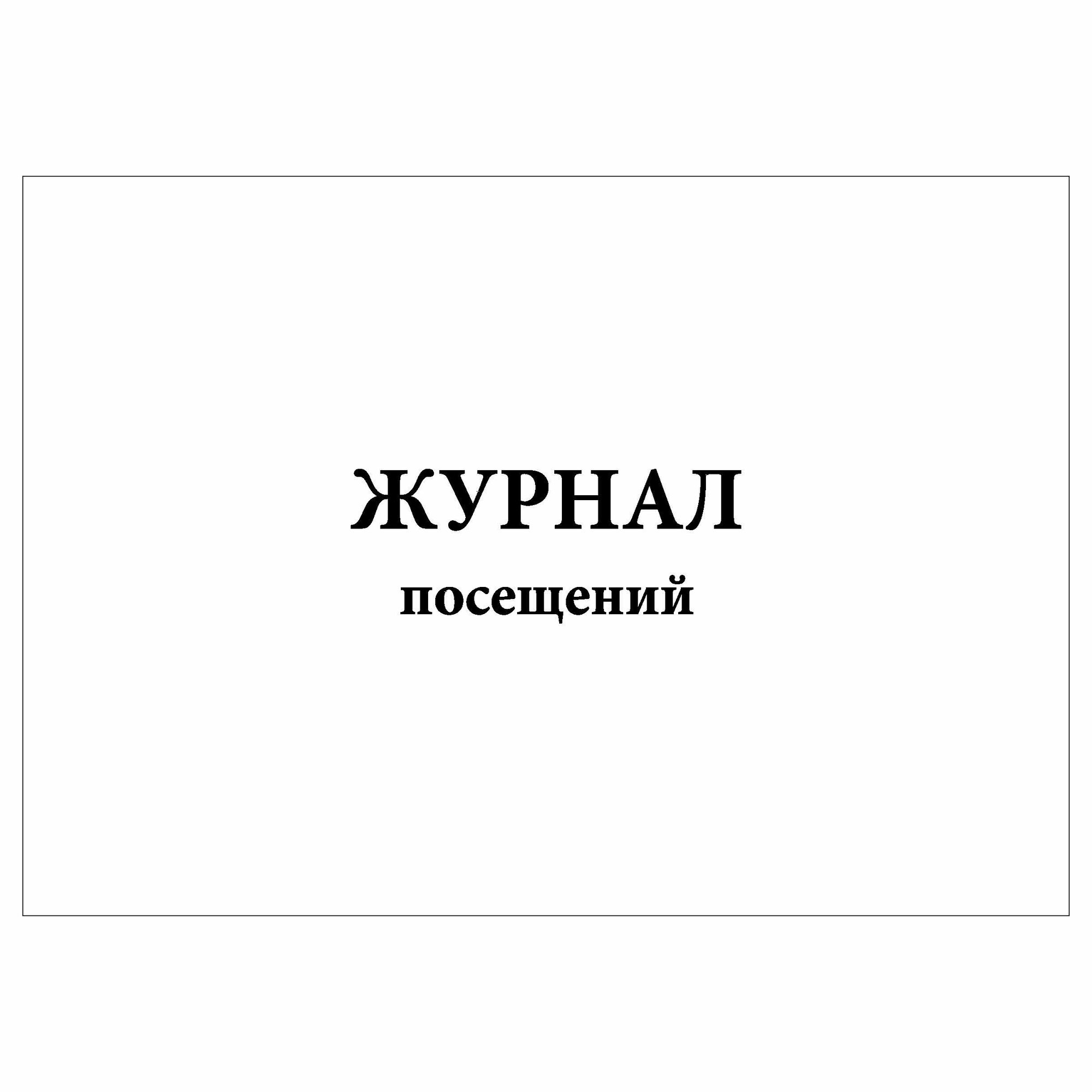(1 штука), Журнал посещений (30 листов, полистовая нумерация)