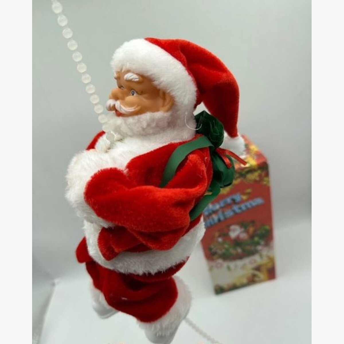 Подвесная игрушка на Новый год, интерактивный, музыкальный Дед Мороз на Рождество, ёлочная игрушка, игрушка на окно, красная шубка